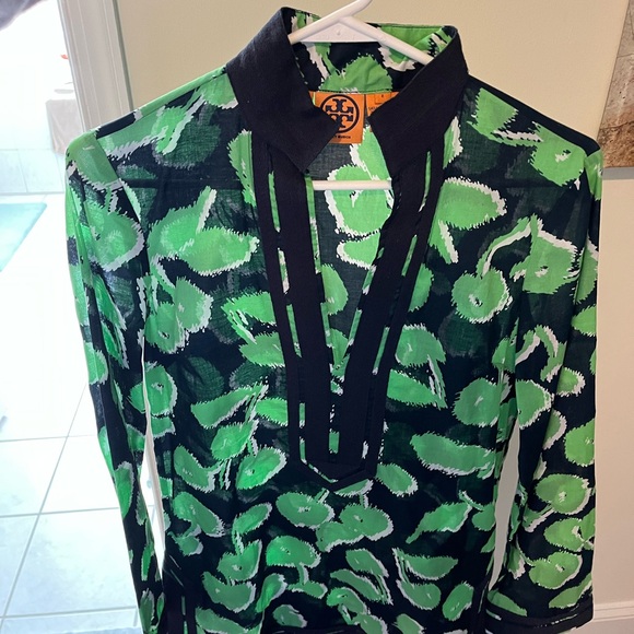 Tory Burch | Tops | Tory Burch Green And Black Mens Shirt | Poshmark